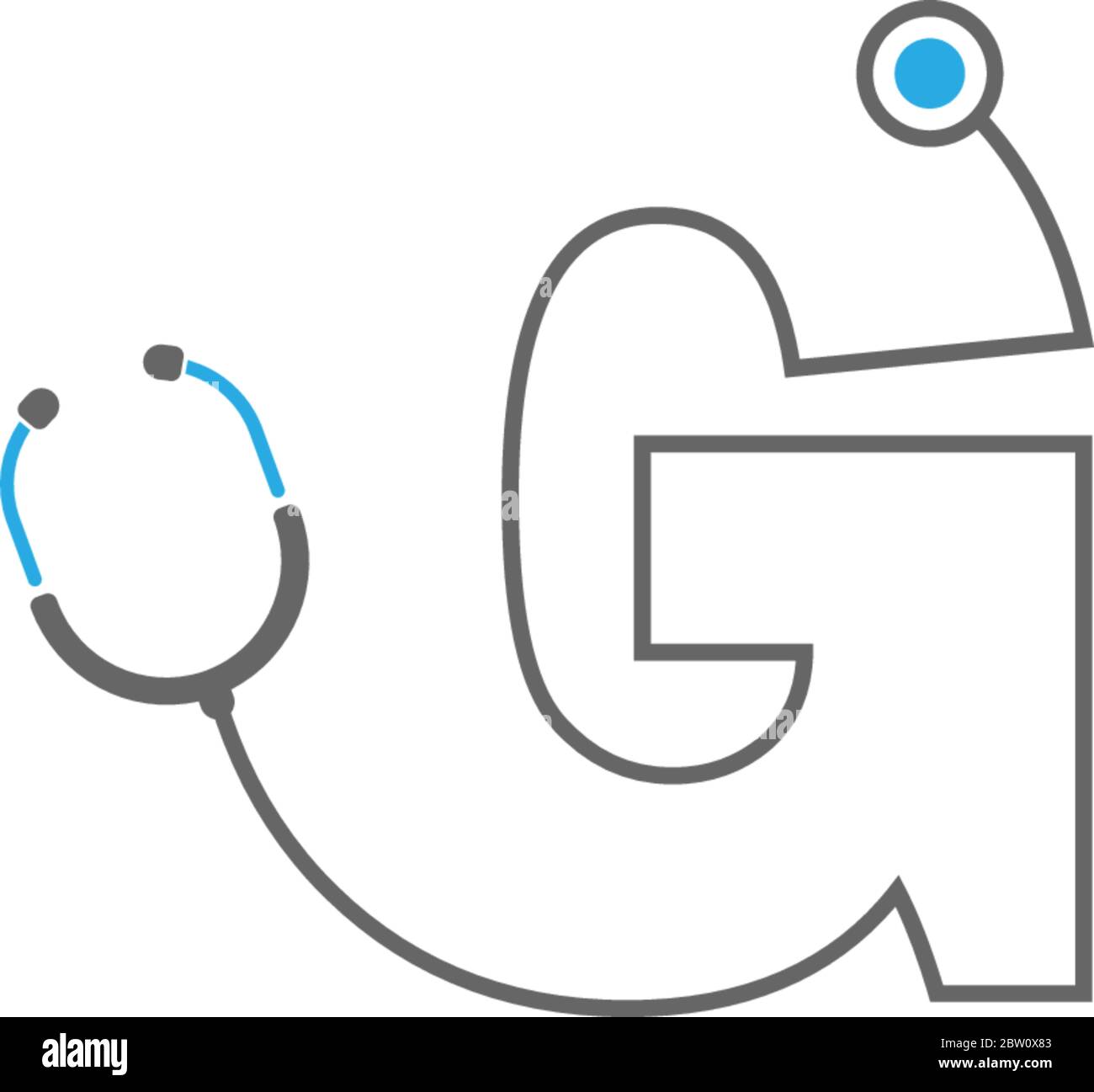 Letter G stethoscope medical logo icon Stock Vector Image & Art - Alamy