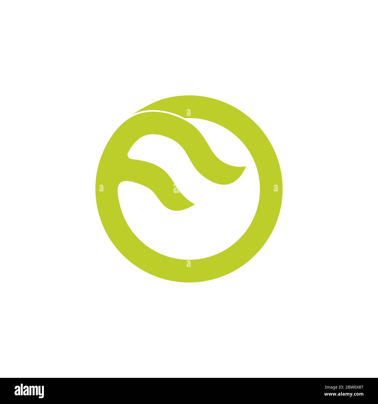 letter f ribbon circle logo vector Stock Vector Image & Art - Alamy