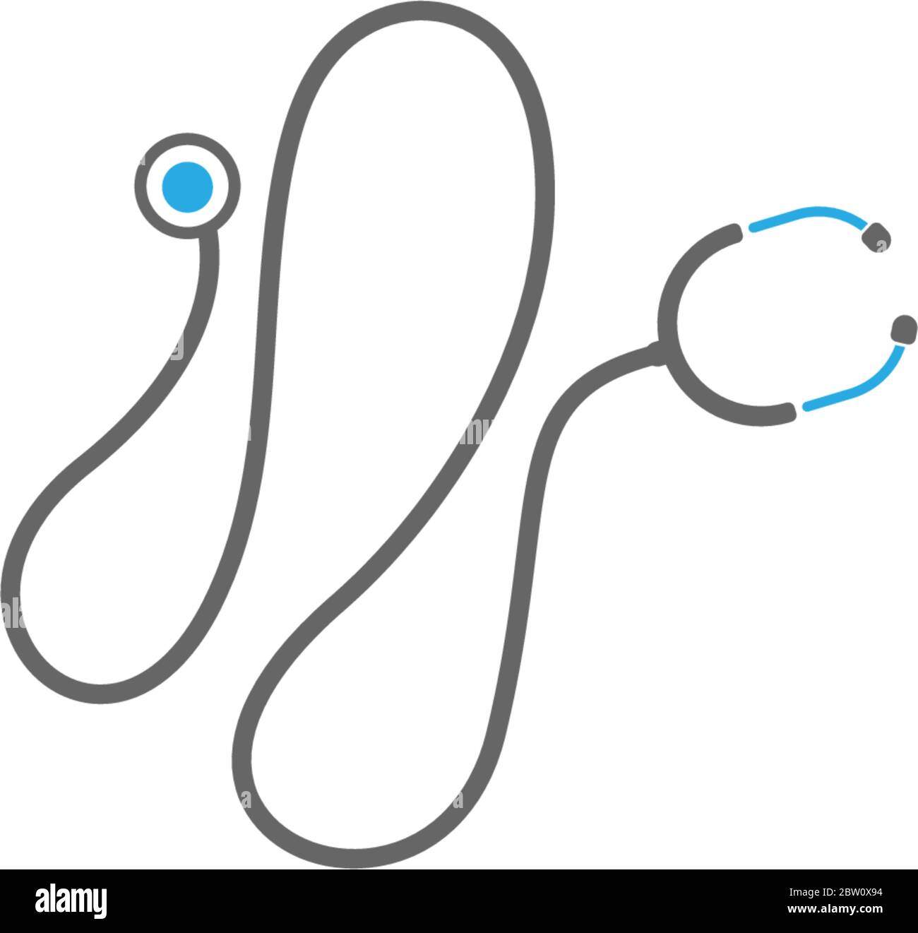 Stethoscope medical logo icon Illustration Stock Vector Image & Art - Alamy