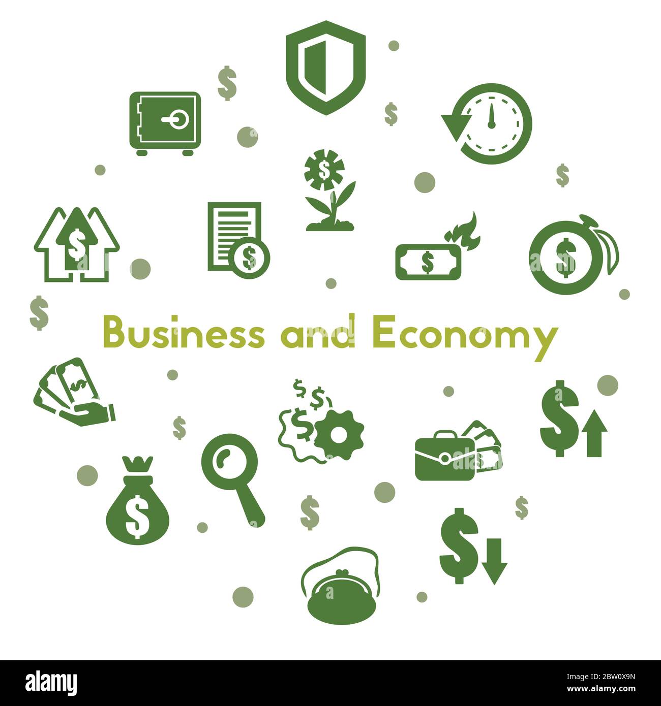business and economy icons Stock Vector Image & Art - Alamy