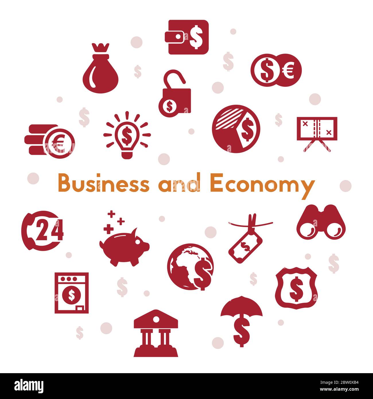 business and economy icons Stock Vector Image & Art - Alamy