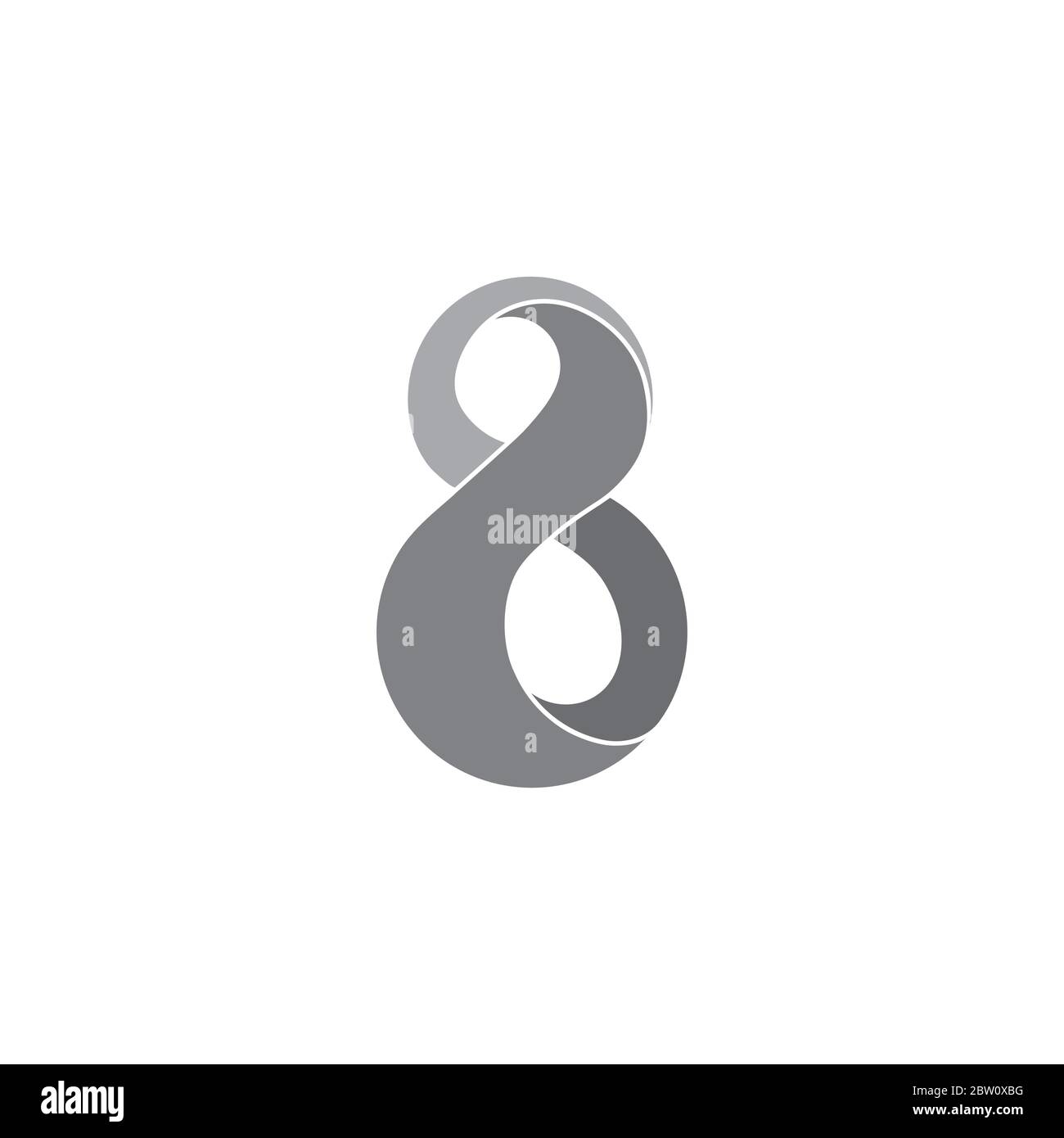 abstract number 8 3d ribbon logo vector Stock Vector Image & Art - Alamy