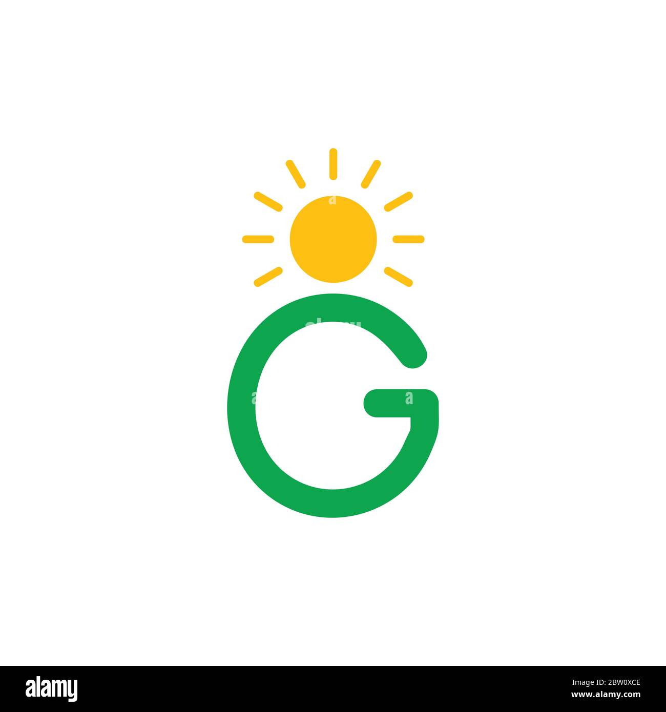 letter g sun field hill logo vector Stock Vector Image & Art - Alamy