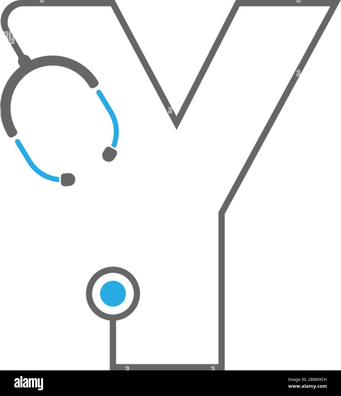 Letter Y stethoscope medical logo icon Stock Vector Image & Art - Alamy