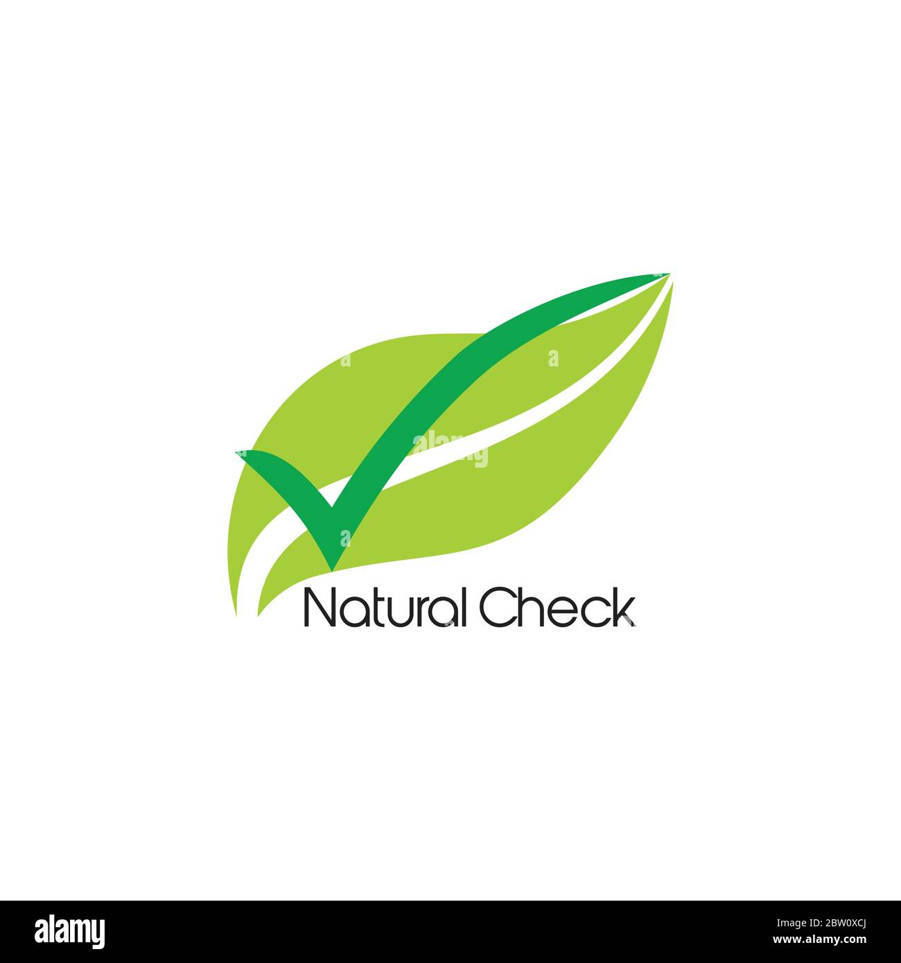 leaf check mark organic food symbol vector Stock Vector Image & Art - Alamy