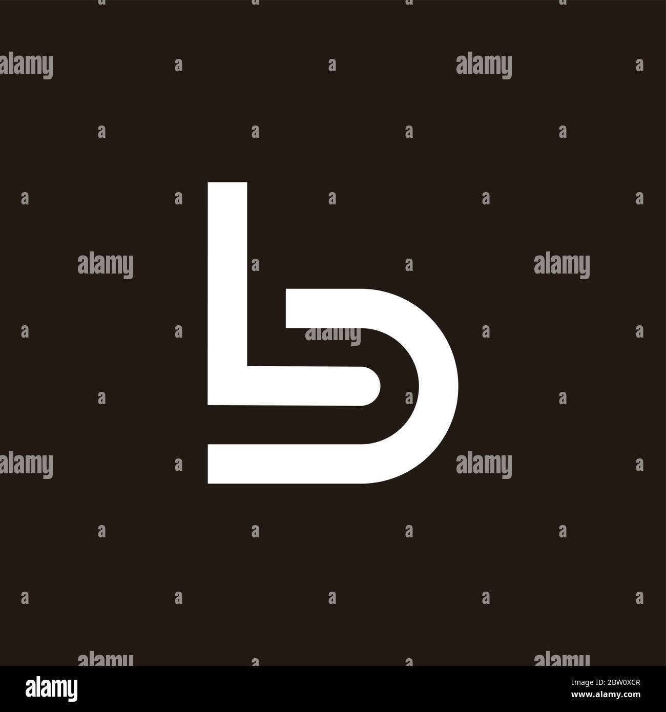 letter lb simple geometric line symbol logo vector Stock Vector Image ...