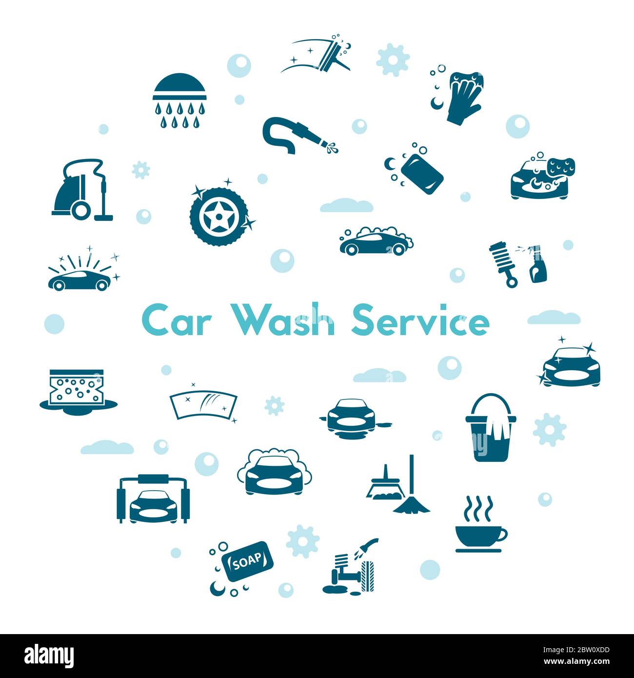 car wash icons Stock Vector Image & Art - Alamy