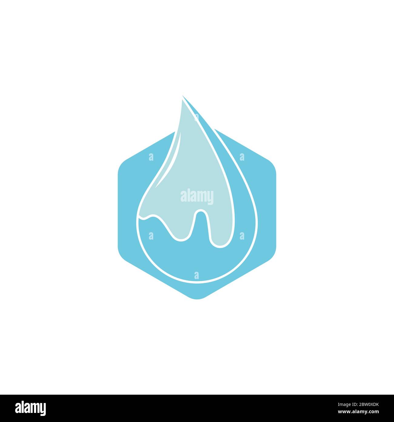 water drop simple geometric clear design symbol logo vector Stock ...