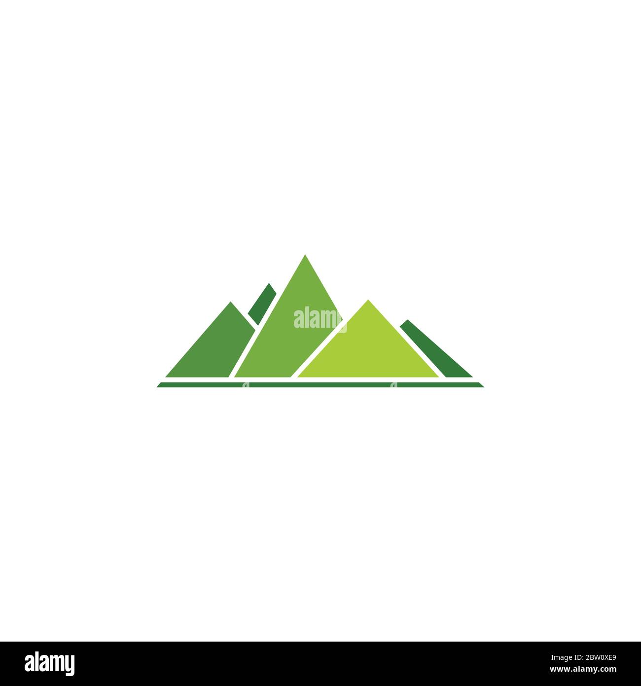 simple geometric gradient geometric mountain range symbol logo vector ...