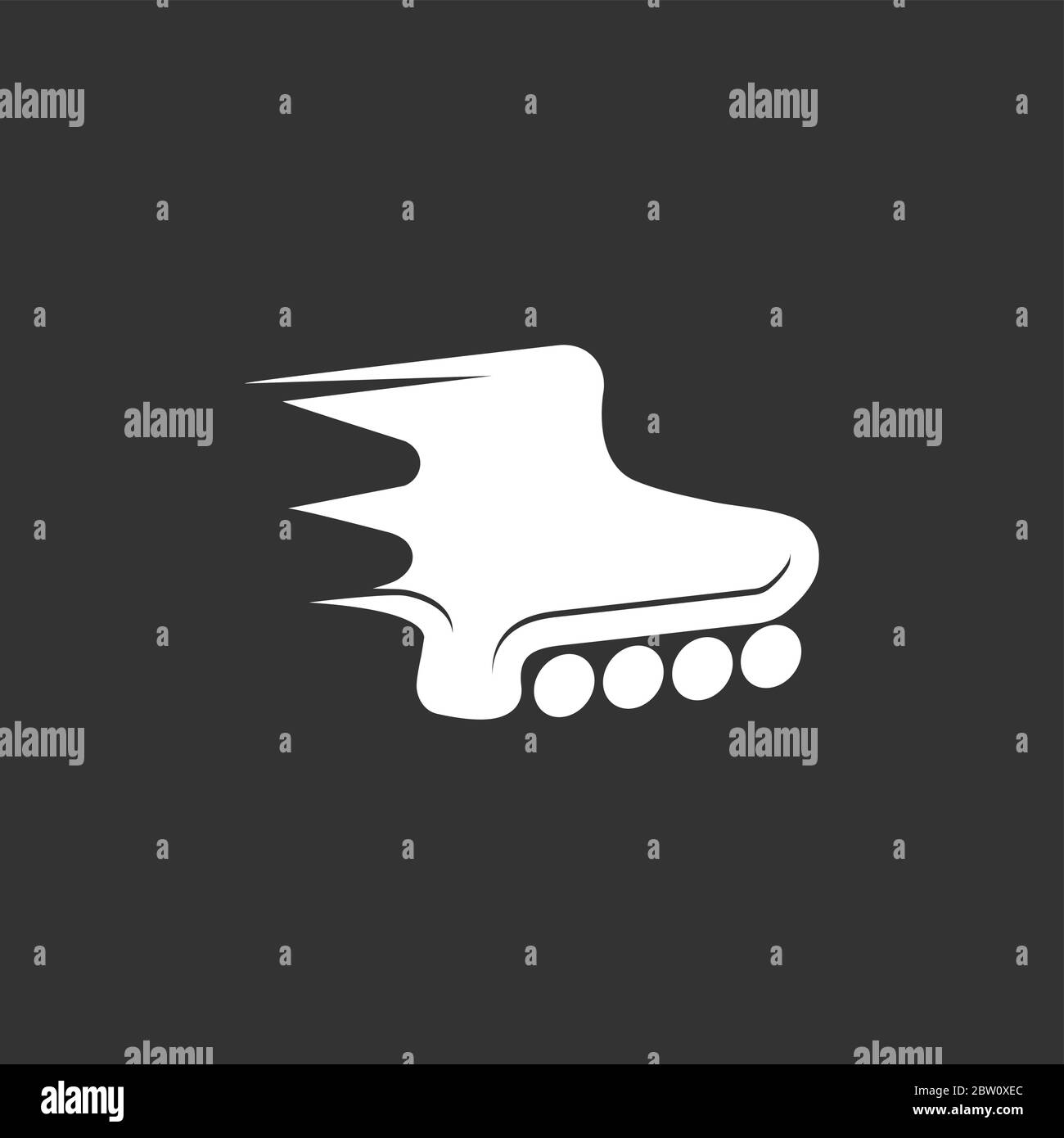fast motion inline skate symbol logo vector Stock Vector Image & Art ...