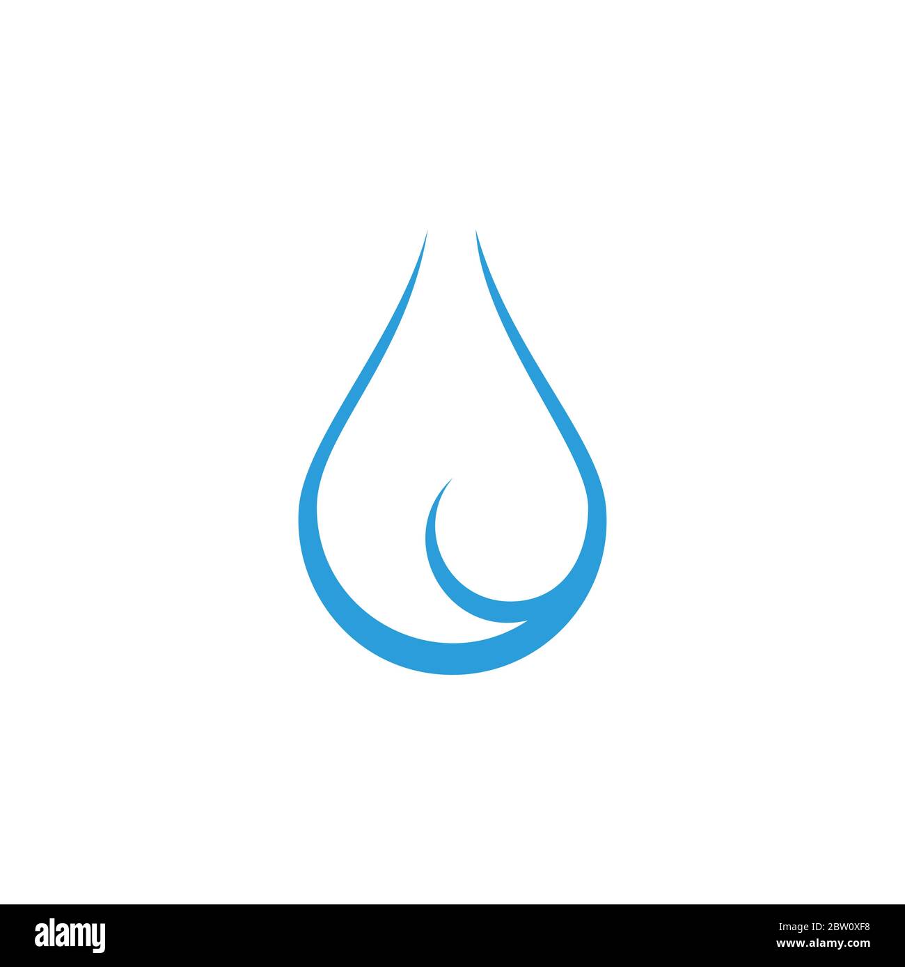 fresh water drop simple wavy shape symbol logo vector Stock Vector ...