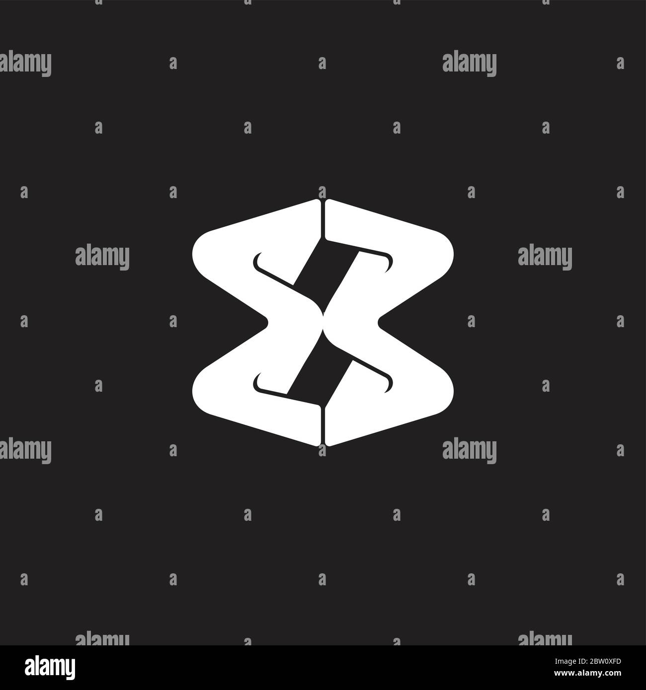 letter b3 simple linked abstract logo vector Stock Vector Image & Art ...