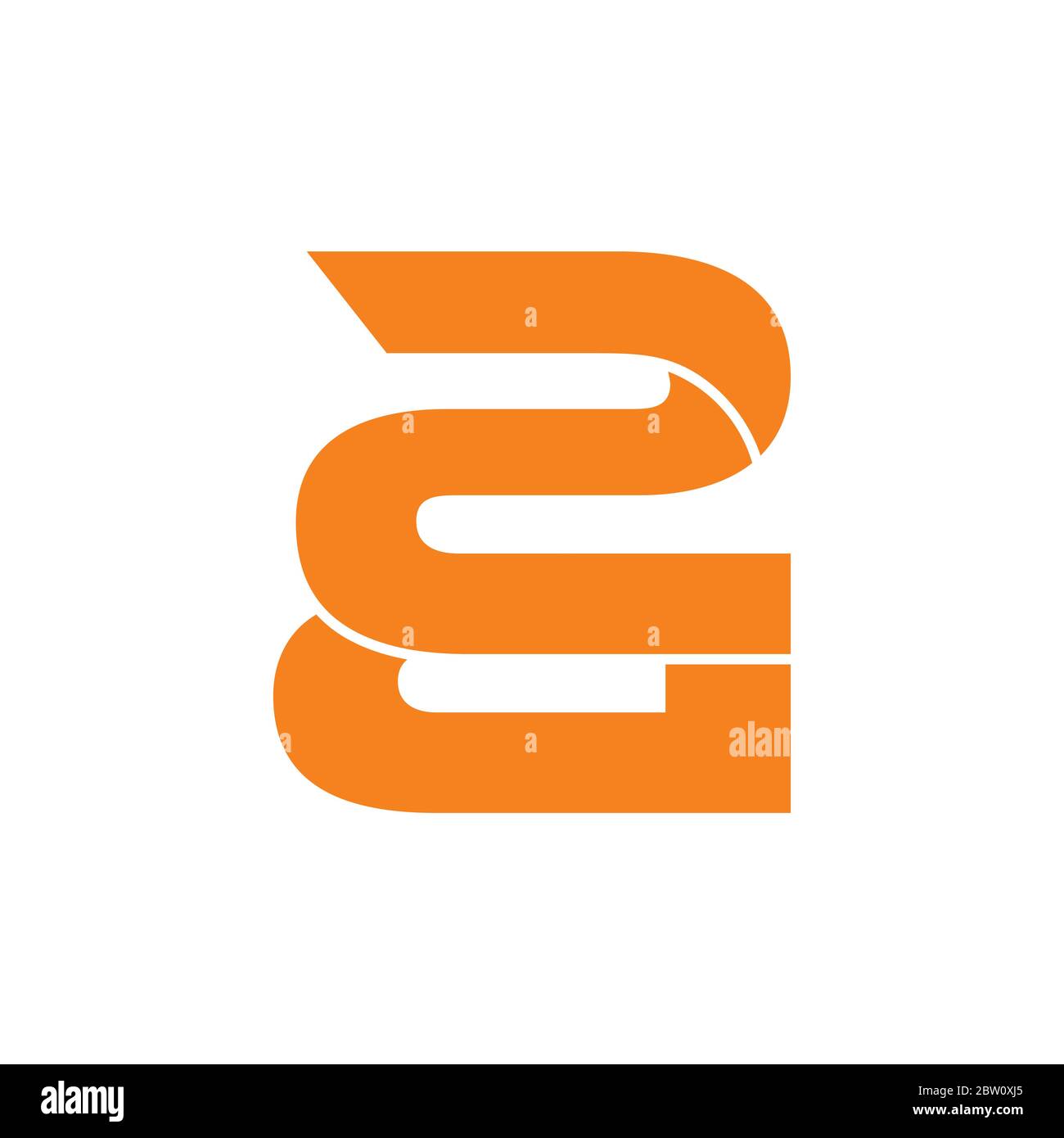 number two simple geometric logo vector Stock Vector Image & Art - Alamy