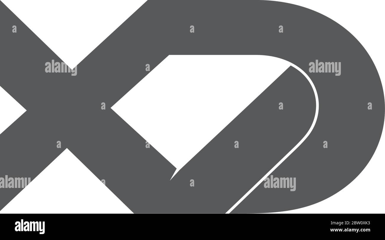 letter xd linked overlapping logo vector Stock Vector Image & Art - Alamy