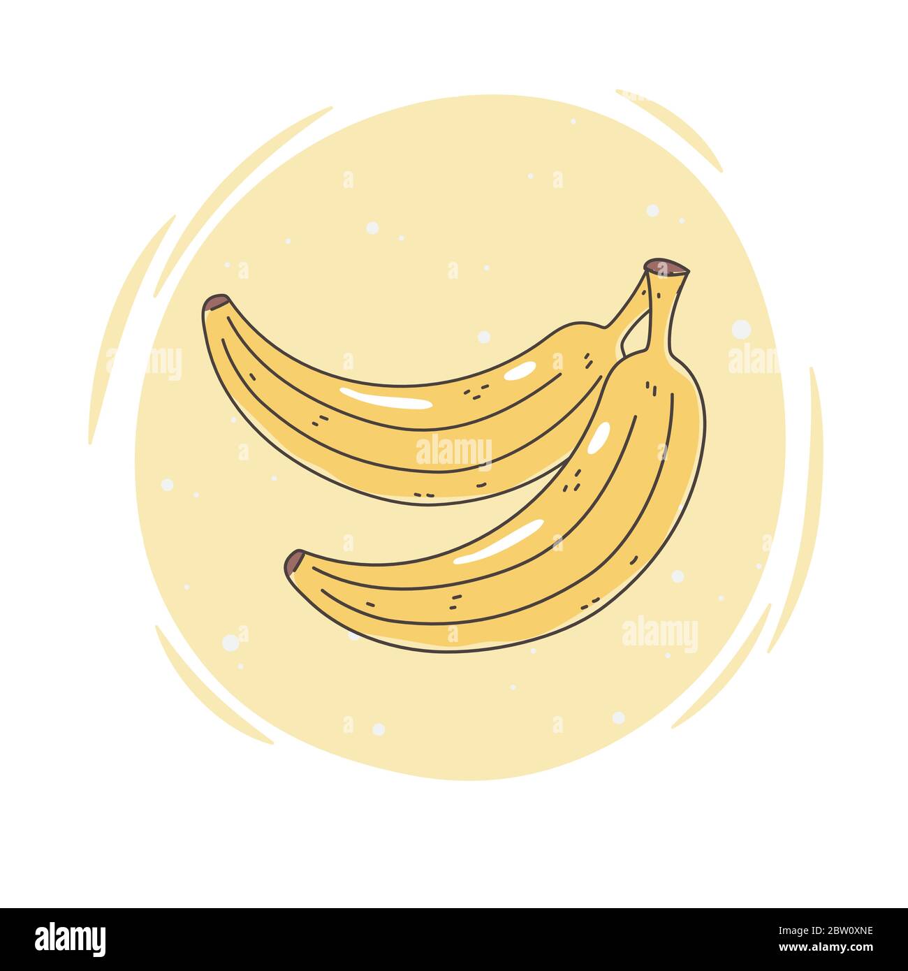 healthy food nutrition diet organic fresh banana fruit icon vector ...