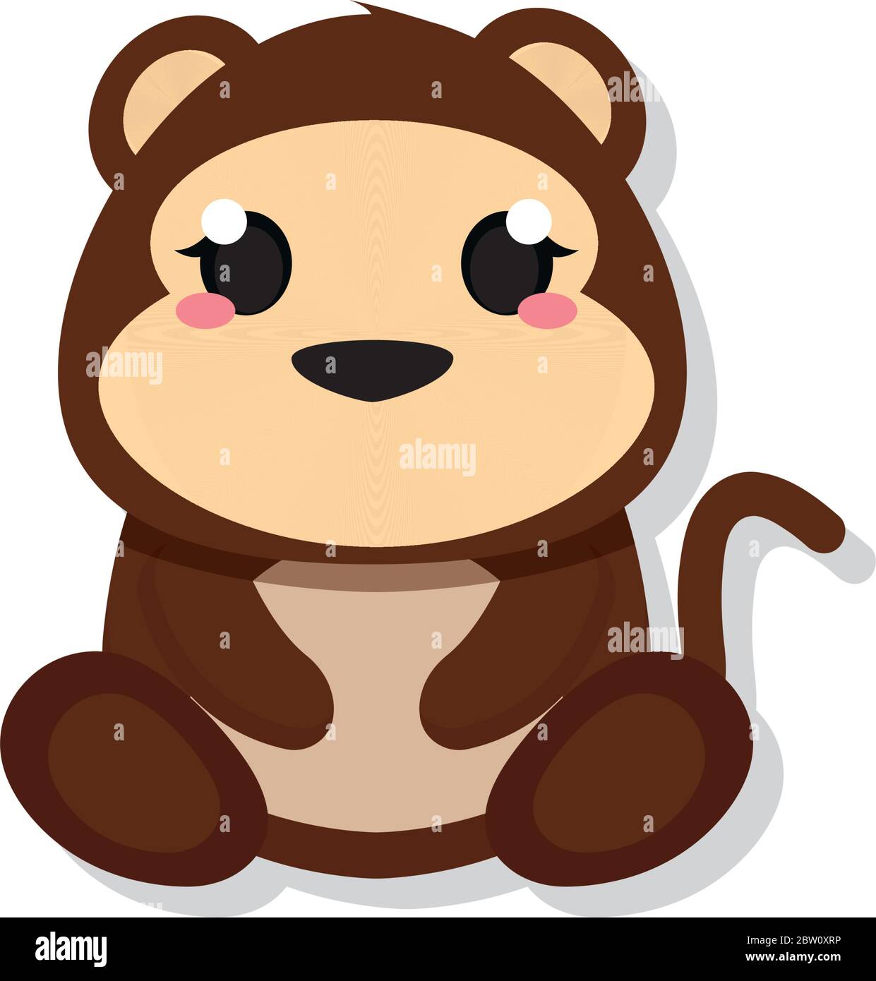 Isolated cute baby monkey Stock Vector Image & Art - Alamy