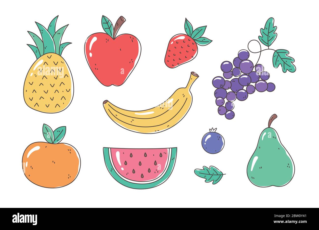 healthy food nutrition organic fruits fresh pineapple banana grapes ...