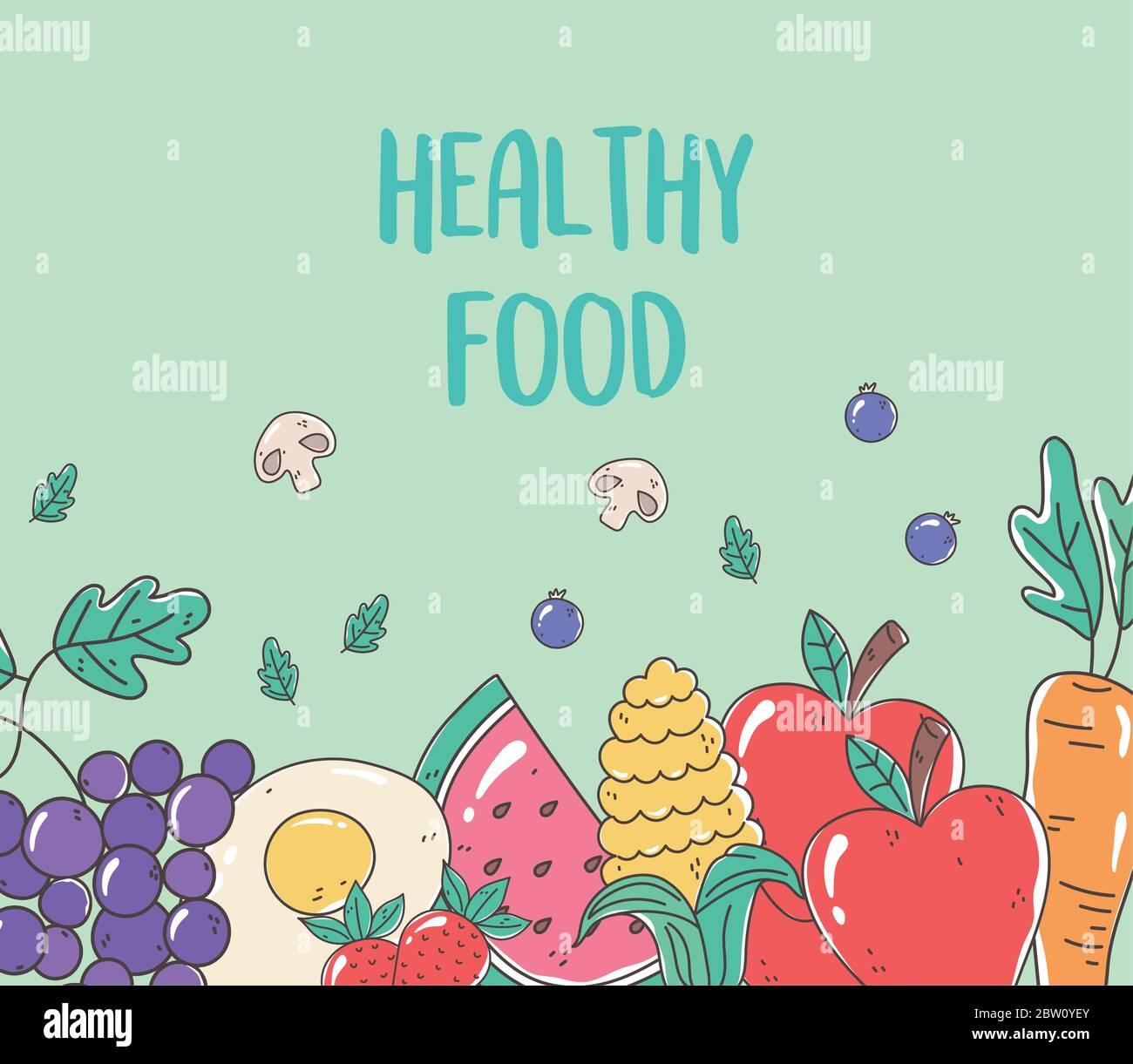 healthy food nutrition diet organic fruits vegetables fresh poster ...