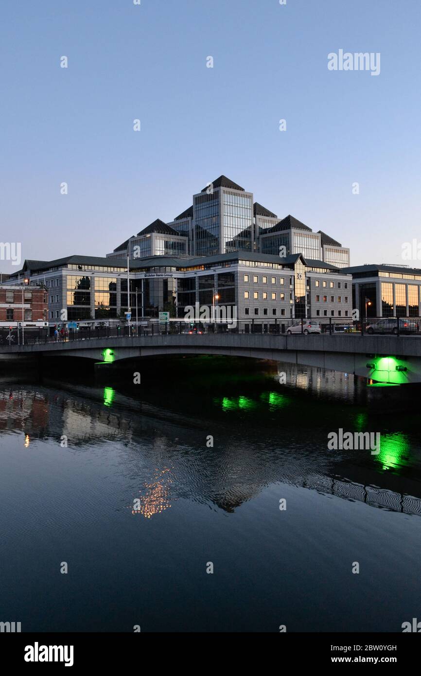 Dublin financial centre night hi-res stock photography and images - Alamy