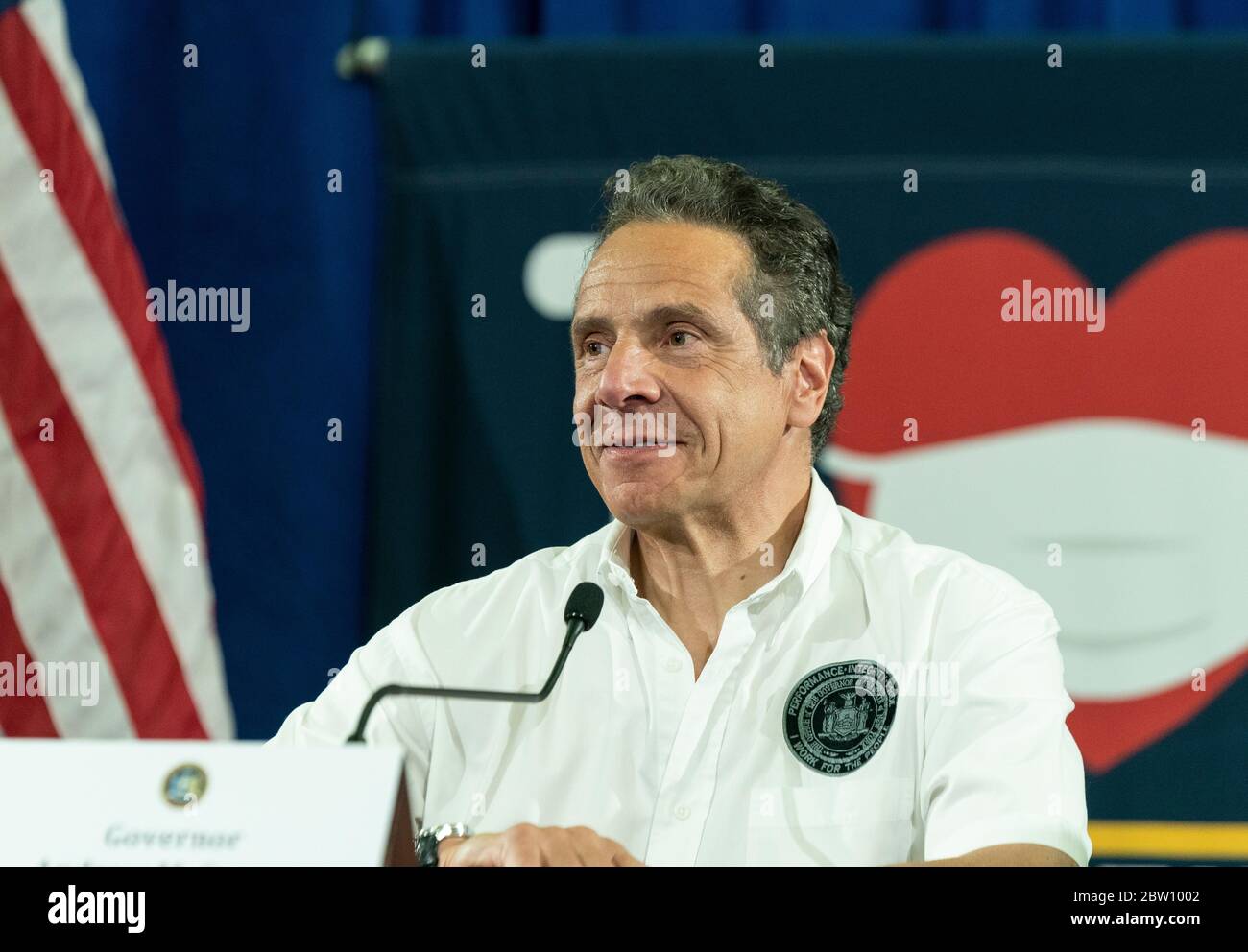 New York, NY - May 28, 2020: Governor Cuomo makes an announcement and ...