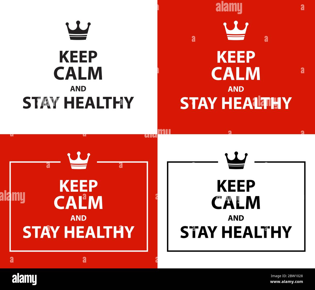 Keep calm and Stay healthy posters with/without frame, avoid the virus ...