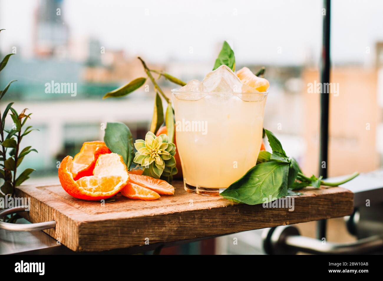 cocktails on a rooftop Stock Photo - Alamy