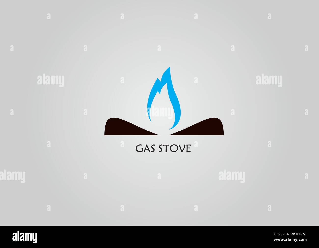 logo gas stove minimalist blue color fire Stock Vector Image & Art - Alamy