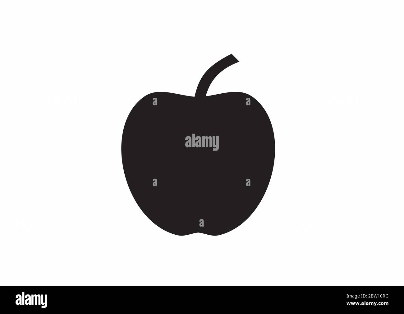 apple vector silhouette single Stock Vector Image & Art - Alamy