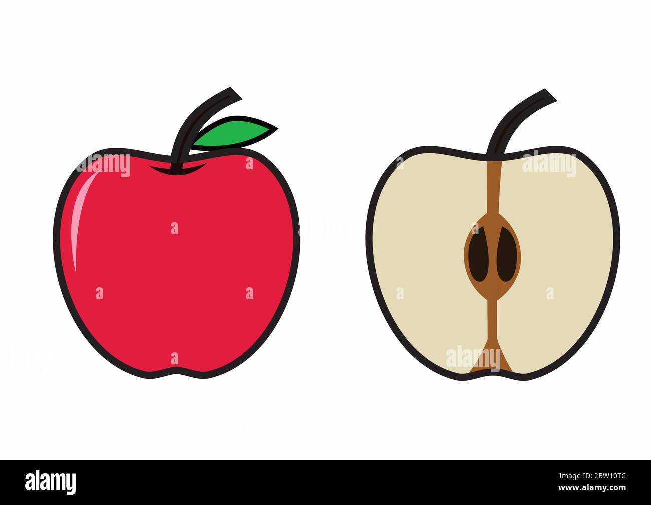 apple vector colorful double Stock Vector Image & Art - Alamy