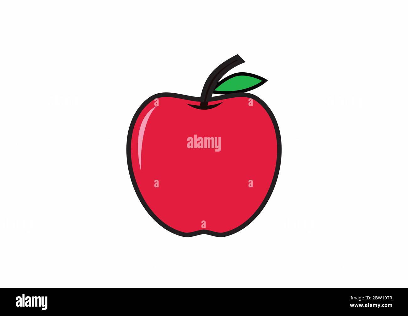 apple vector colorful single Stock Vector Image & Art - Alamy