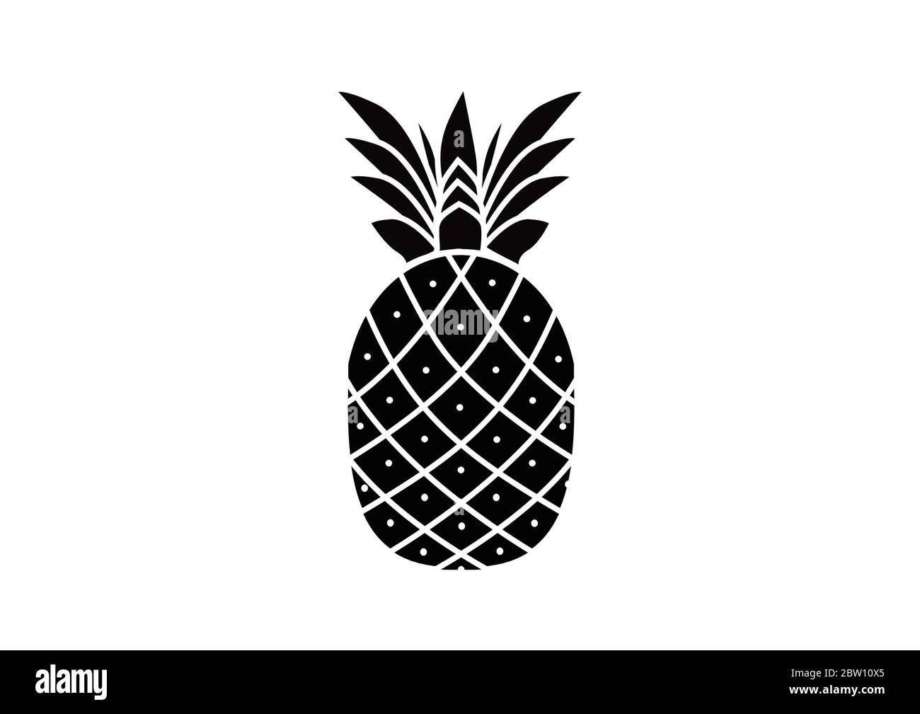 Black white pineapple drawing Stock Vector Images - Alamy