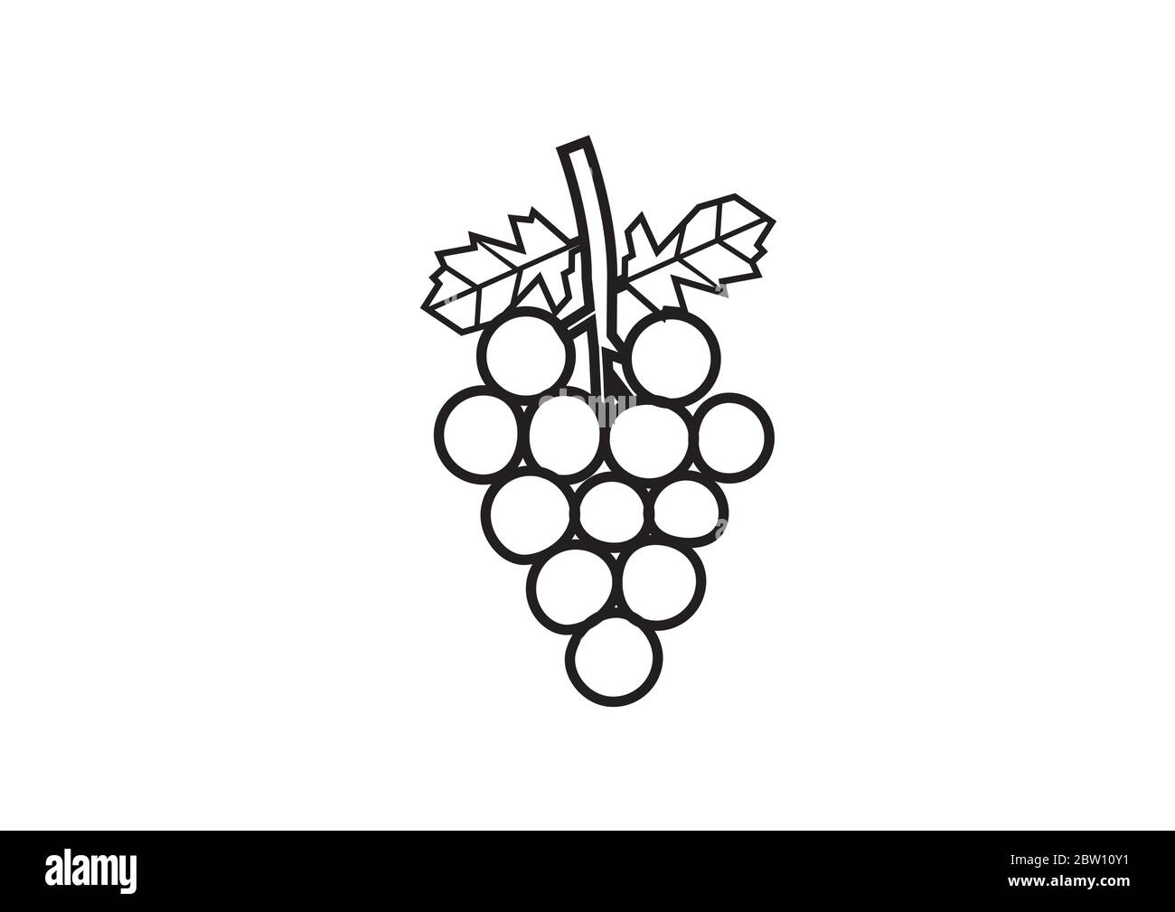 icon vector line art one grapes Stock Vector Image & Art - Alamy