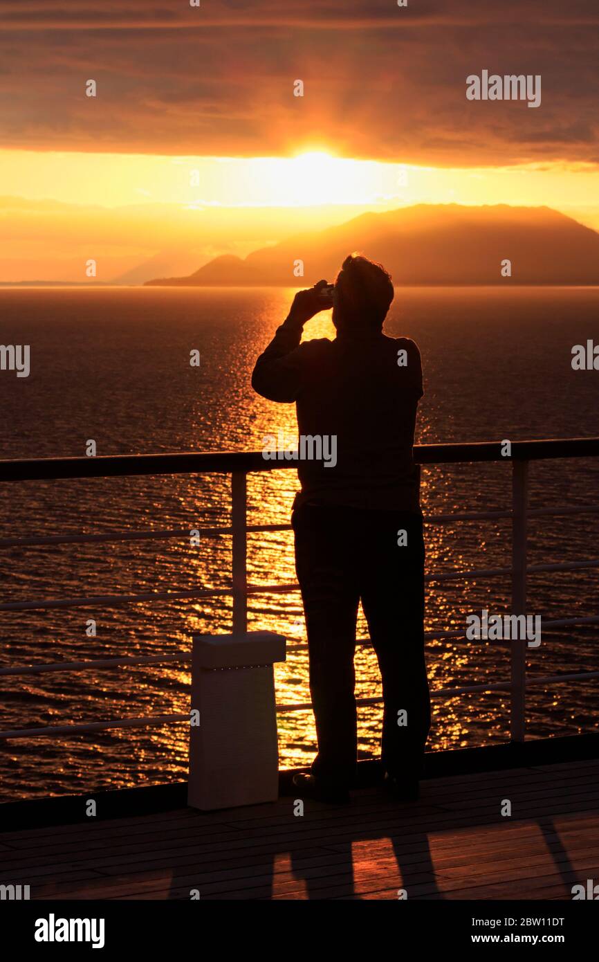 Sunset, Frederick Sound, Southeast Alaska, USA Stock Photo - Alamy