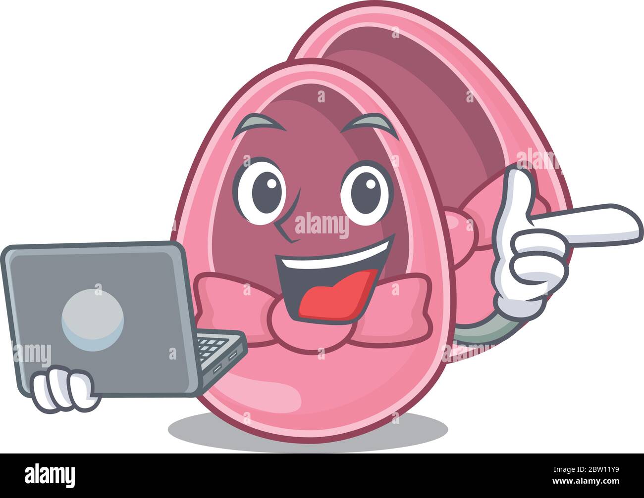 Smart cartoon character of baby girl shoes studying at home with a ...