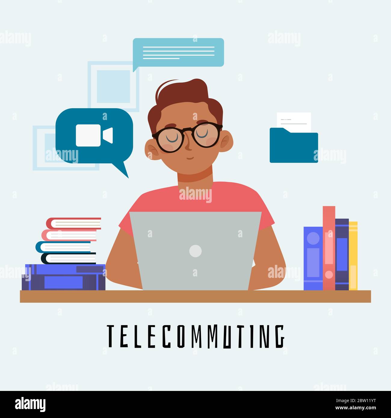 Woman man working office Stock Vector Images - Alamy