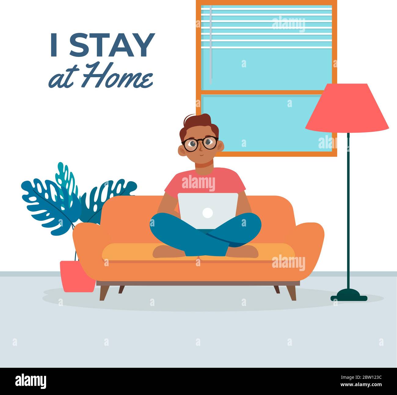 Stay at home poster Stock Vector Image & Art - Alamy