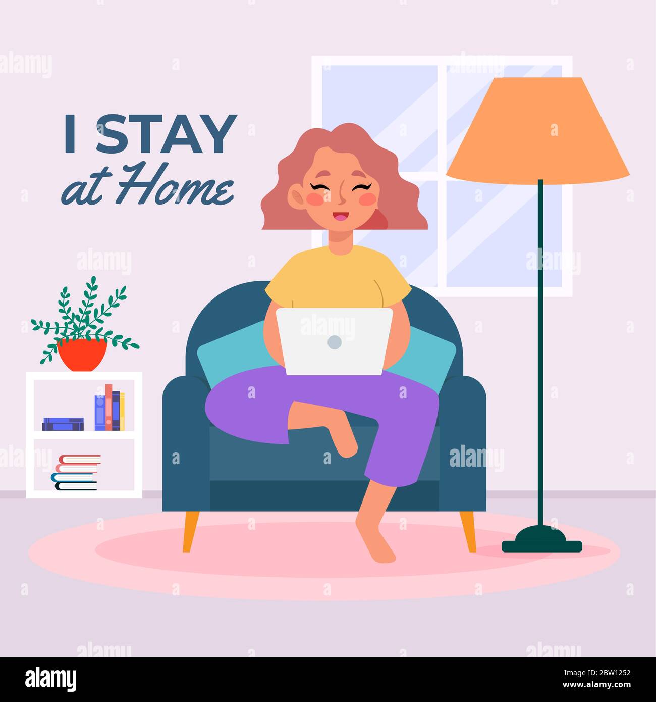 Stay at home poster Stock Vector Image & Art - Alamy