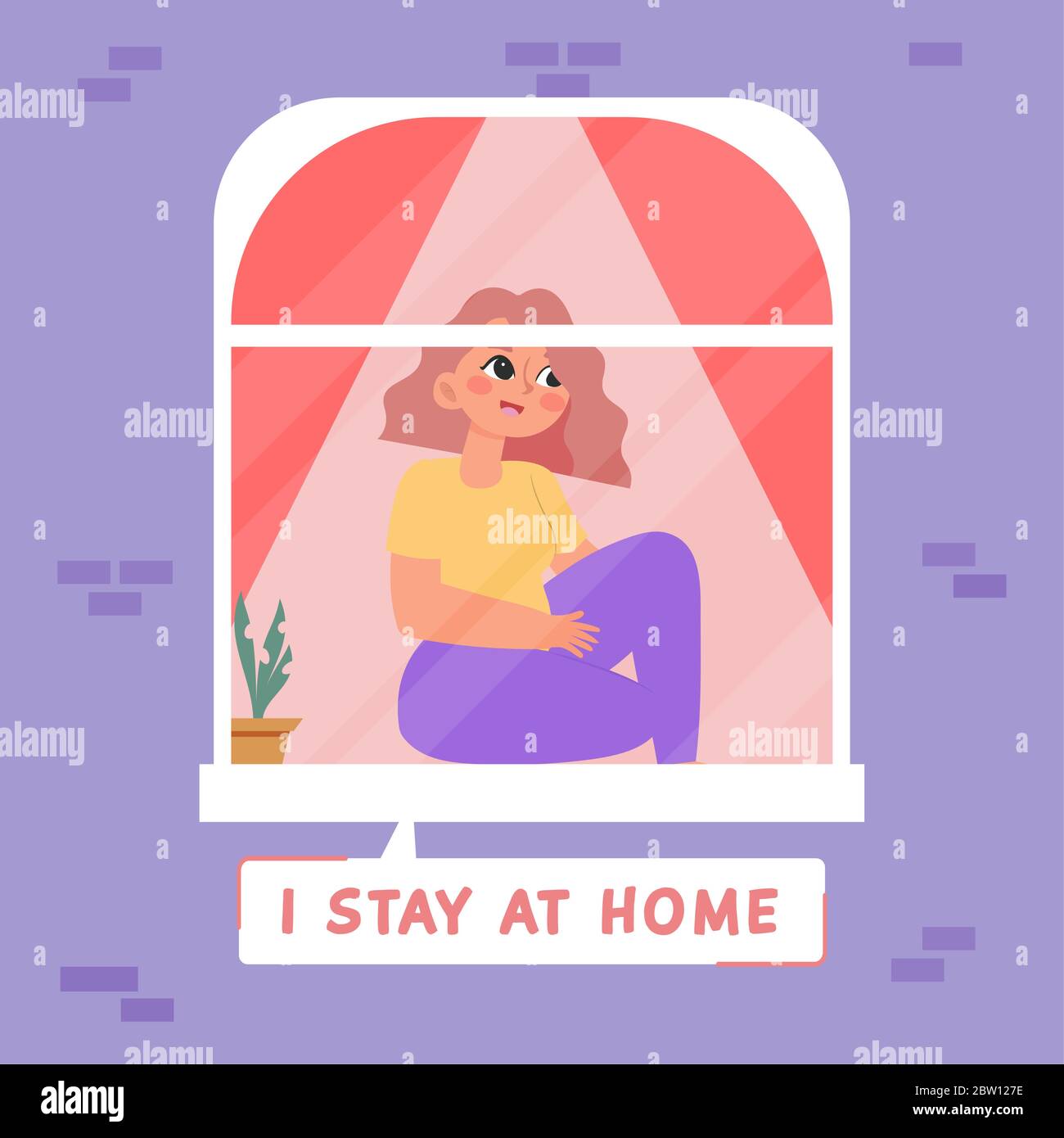 Stay at home poster Stock Vector Image & Art - Alamy