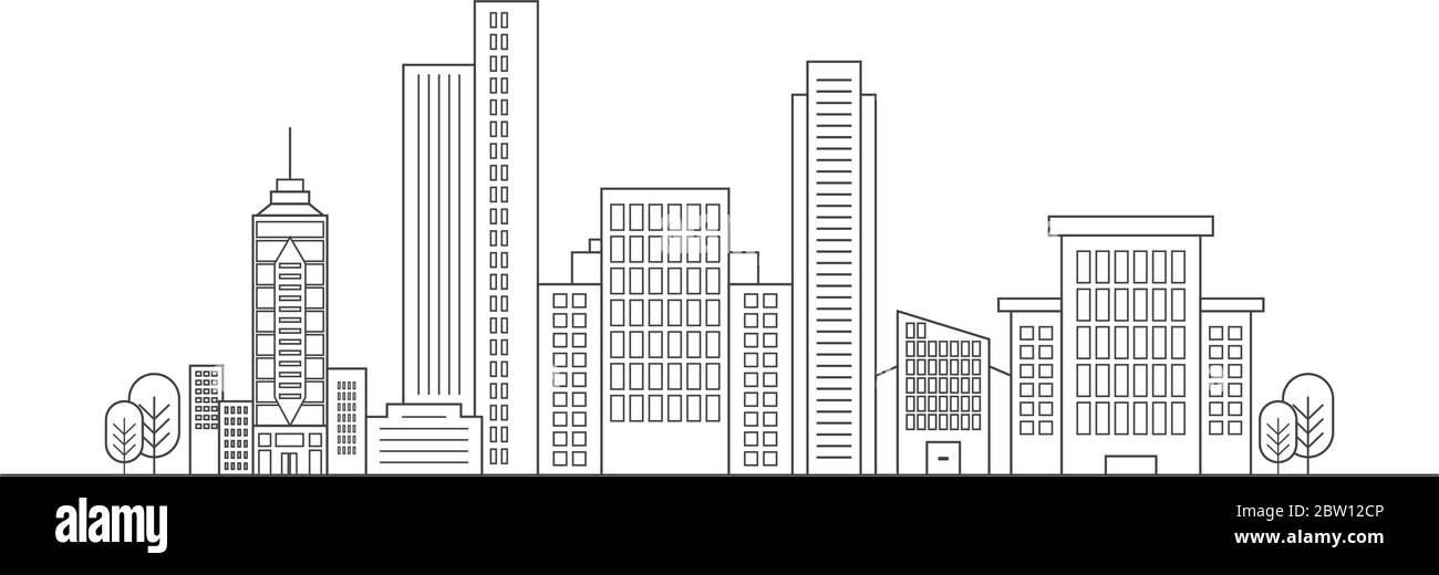 Outline of a city skyline Stock Vector Image & Art - Alamy