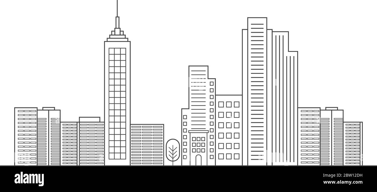 Outline of a city skyline Stock Vector Image & Art - Alamy