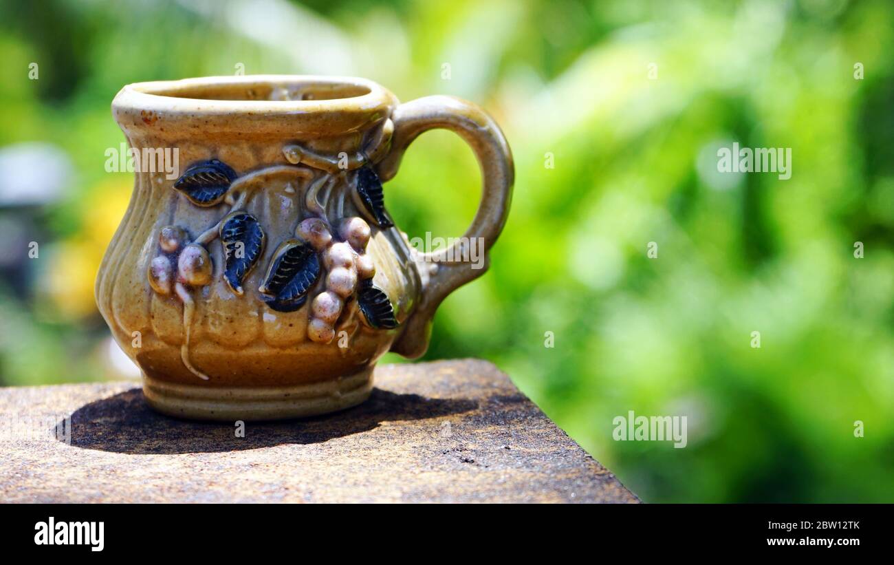 Ceramic handicraft cups Stock Photo - Alamy