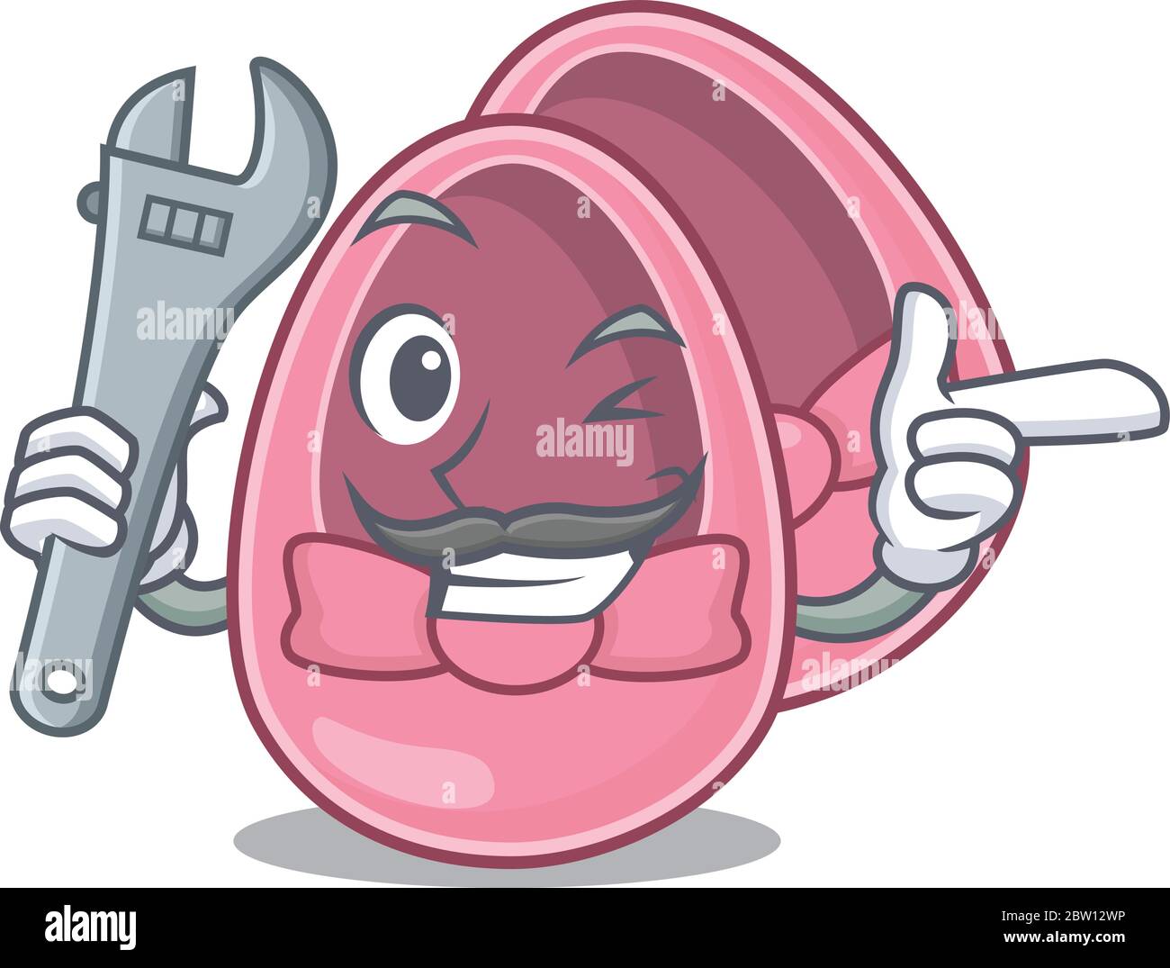 A caricature picture of baby girl shoes working as a mechanic Stock ...