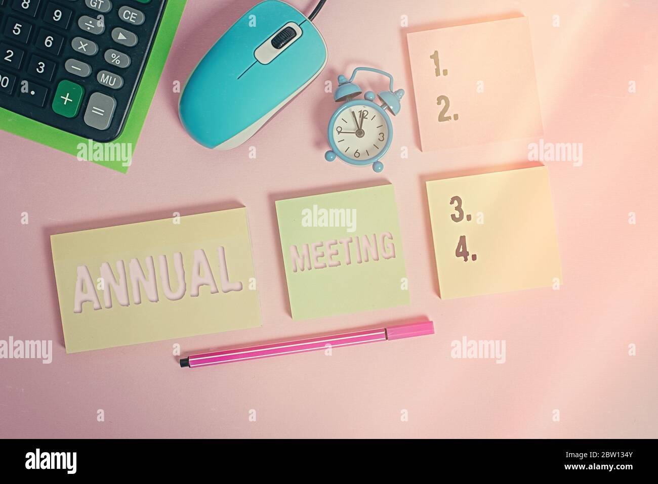 Handwriting text Annual Meeting. Conceptual photo yearly meeting of the ...