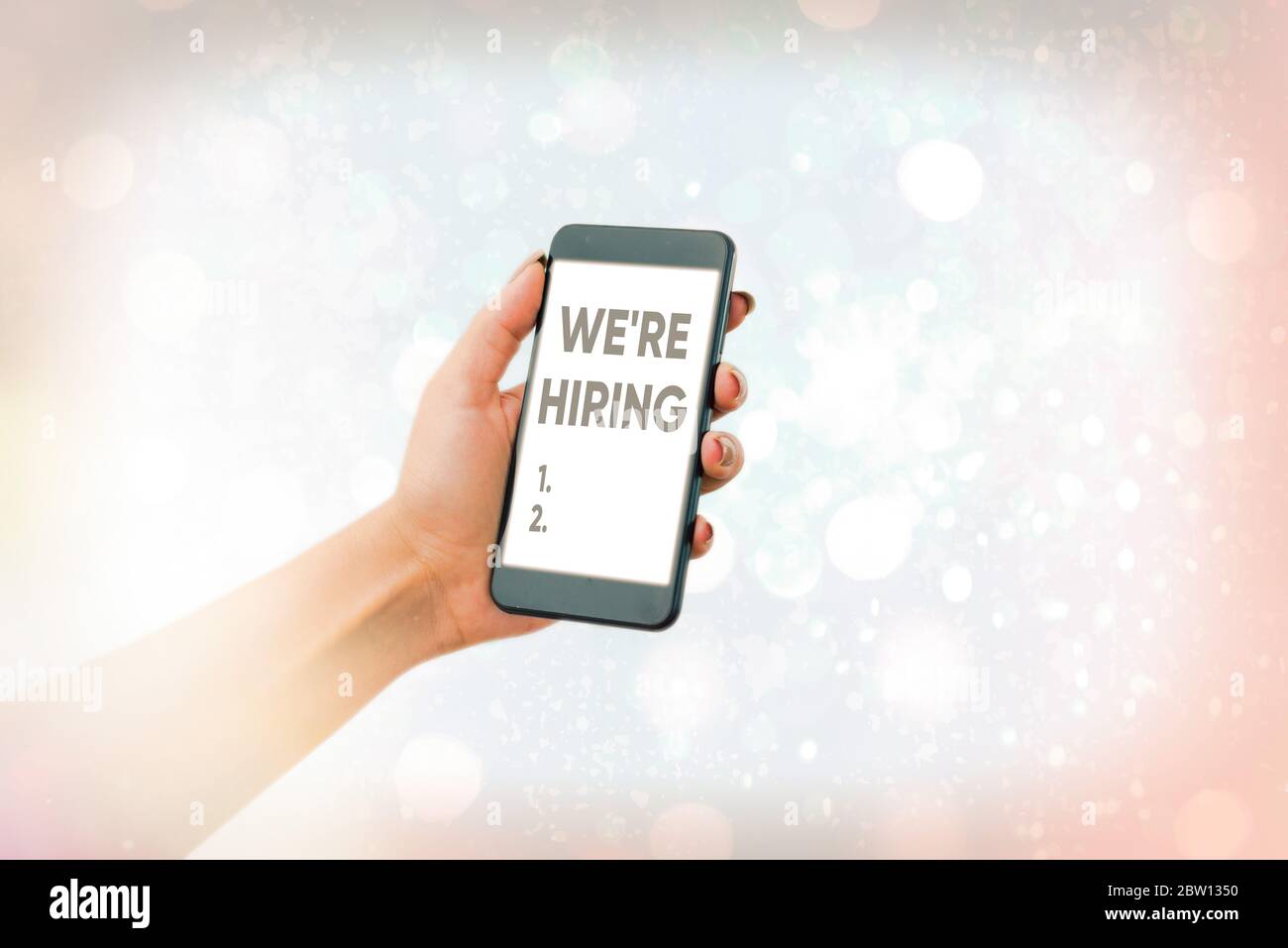 Writing note showing We Re Hiring. Business concept for process of ...