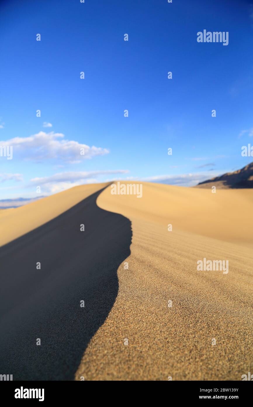 Sweeping Sand Dune at Mesquite Sand Flats, Death Valley Stock Photo - Alamy