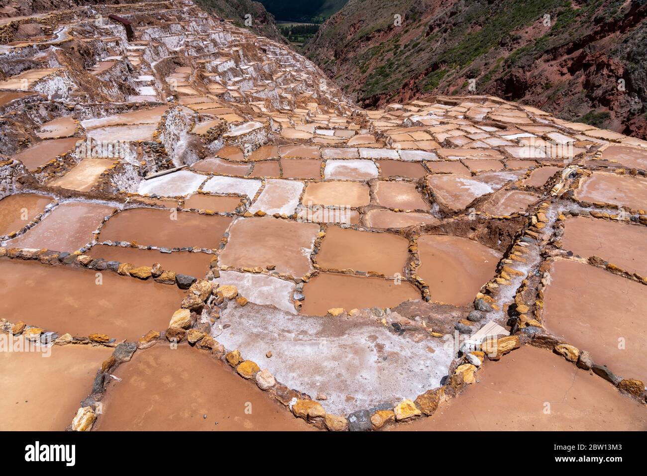 Salt ponds near Maras in Sacred Valley of Peru Stock Photo - Alamy