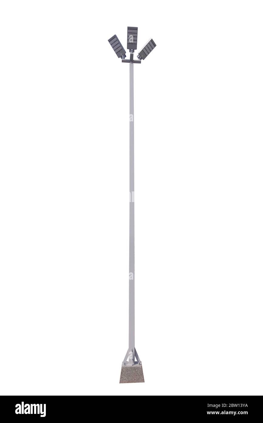 Street light pole isolated on a white background, with clipping path ...