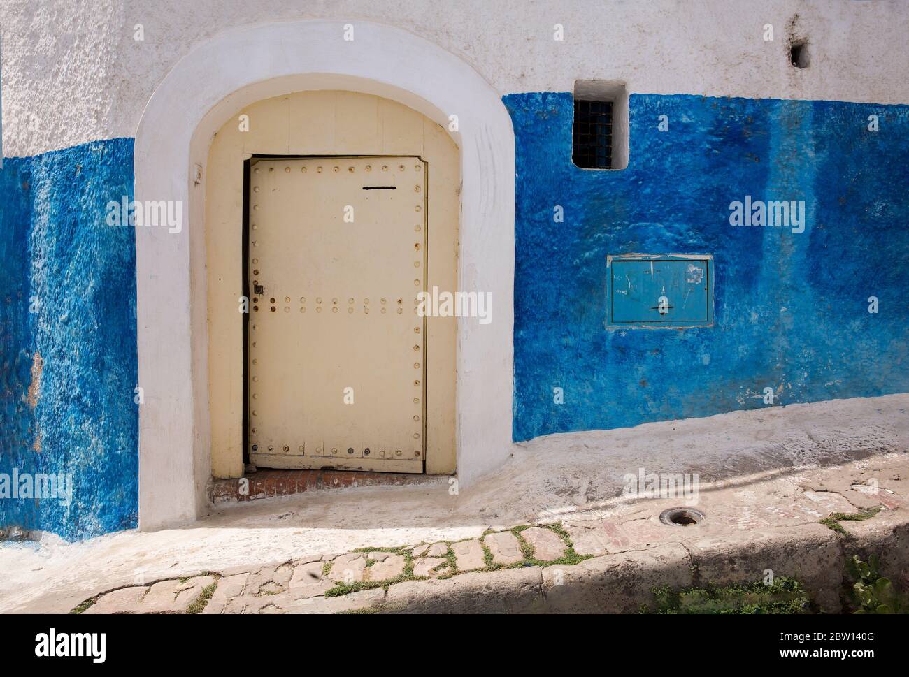 Colorful, blue building in Rabat,the capital of Morocco Stock Photo - Alamy