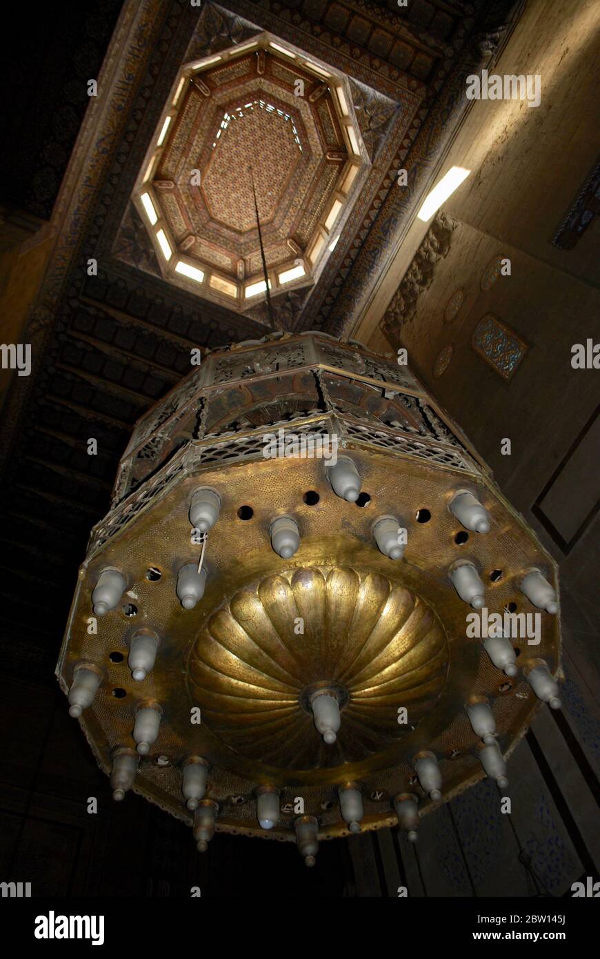 ceiling and lamps, Sultan Rifay mosque, Cairo, Egypt Stock Photo - Alamy