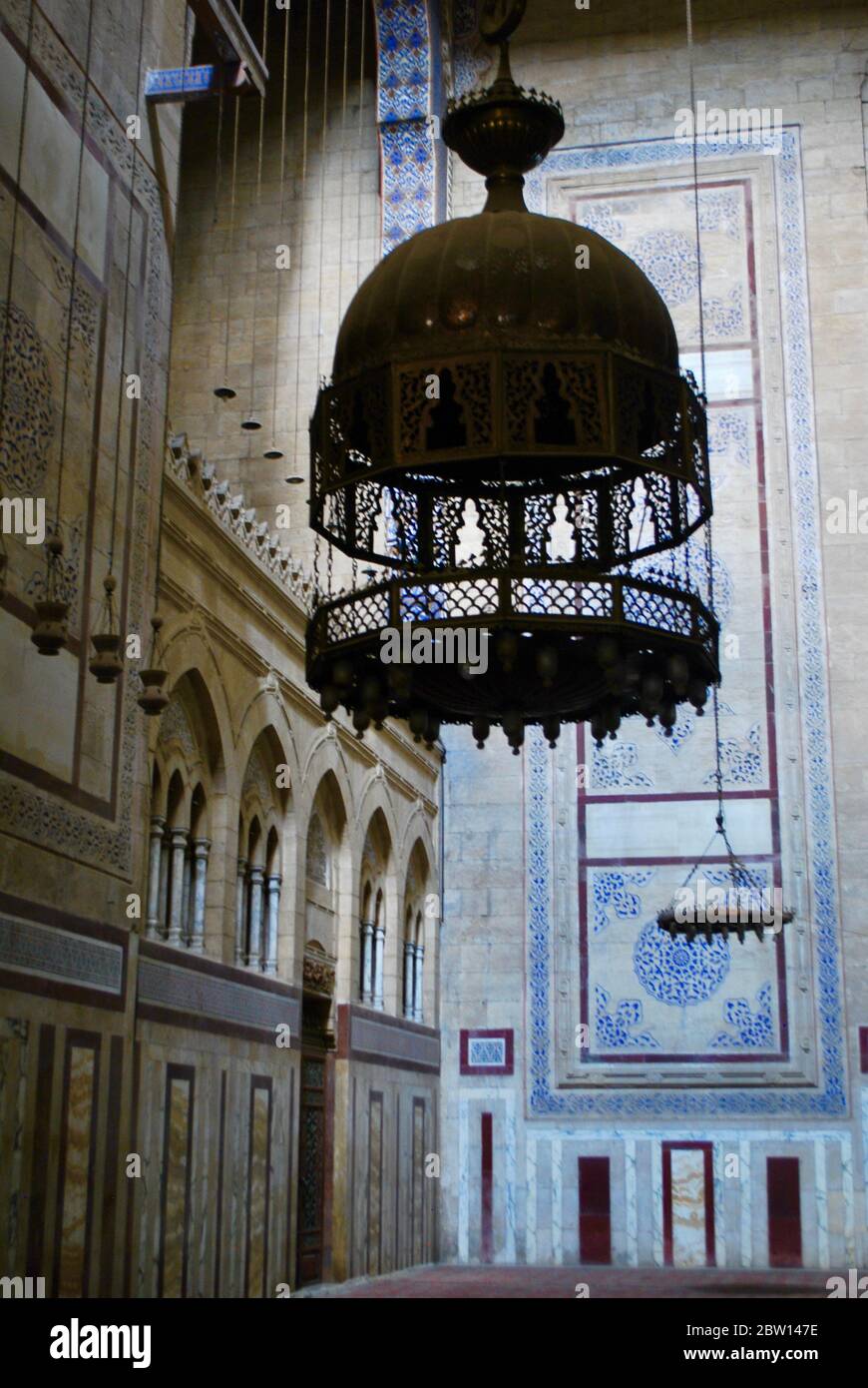 hanging lamp/ incense burner? Sultan Rifay mosque, Cairo, Egypt Stock ...